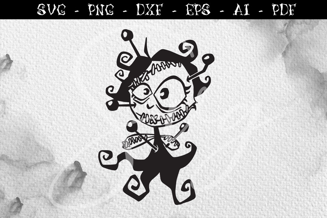 Voodoo Doll Svg, Voodoo Outline Drawing Svg, Ghost Svg, Gothic Svg ...