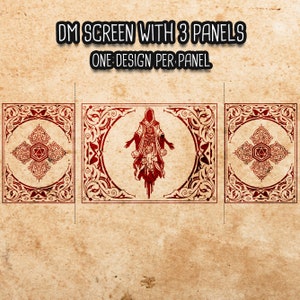 DM Screen SVG 3 Panels GM Design, Table Top Gaming Screen Svg, Rpg ...