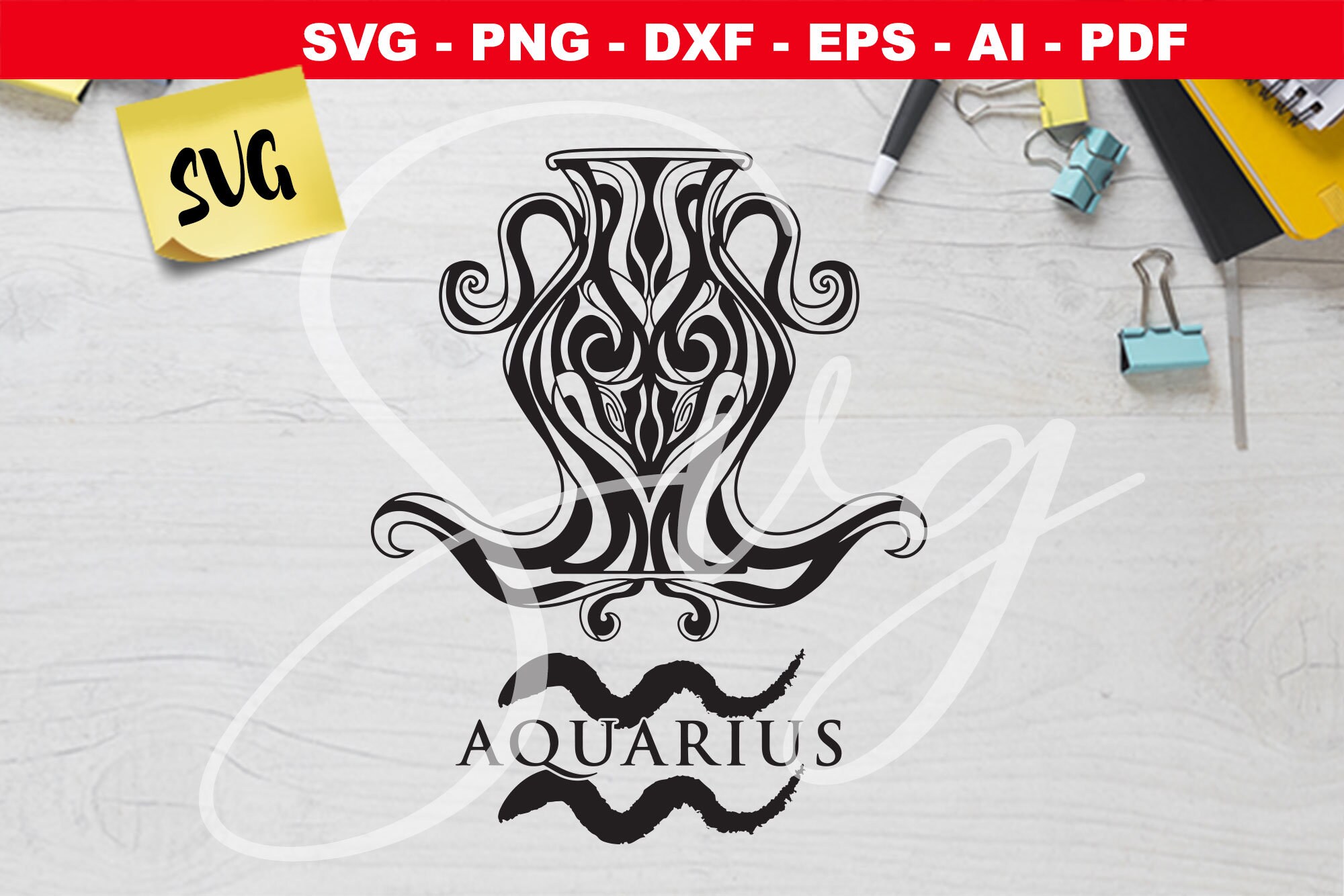 Aquarius SVG Zodiac Sign Astrology Signs svg Zodiac Symbols | Etsy