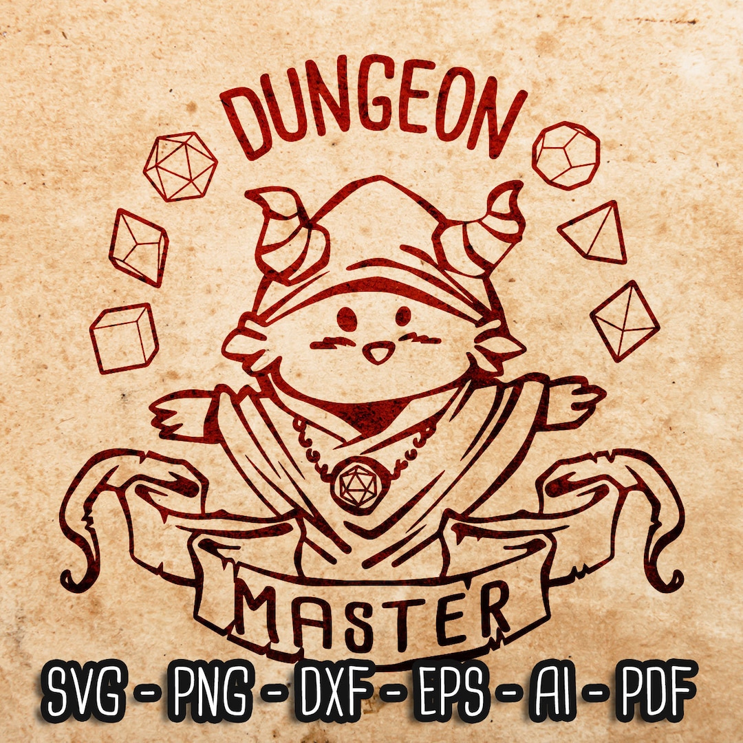 Dungeon Master SVG RPG Svg D1 Rpg Games Cute Dragon - Etsy