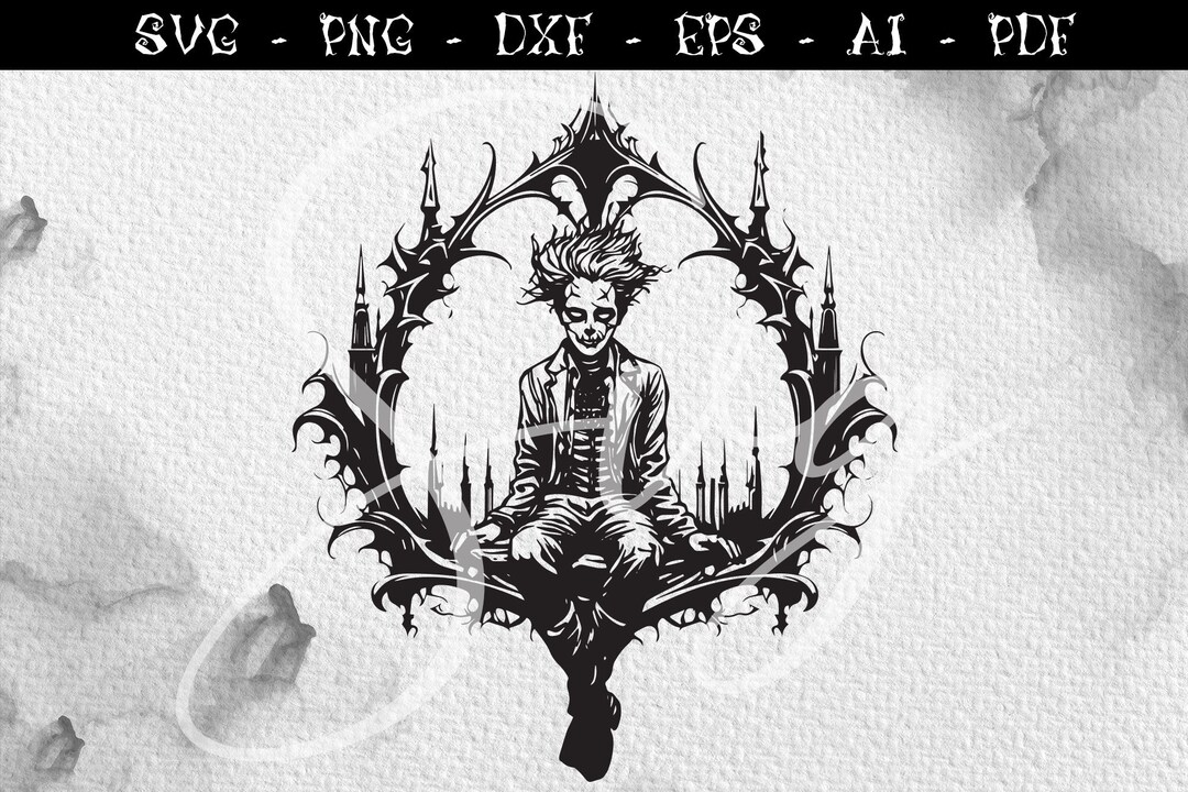 Gothic Boy SVG, Scary Character, Dark Svg, Mystic Svg, Witch Svg ...