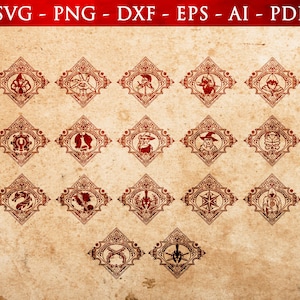 RPG Class Emblems Bundle PACK 4, D20, Rpg Games Svg, Pathfinder 2e ...