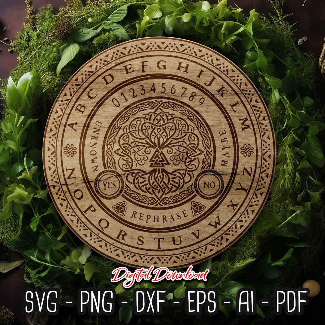 Celtic Tree of Life Pendulum Board SVG: Dowsing Divination (digital ...