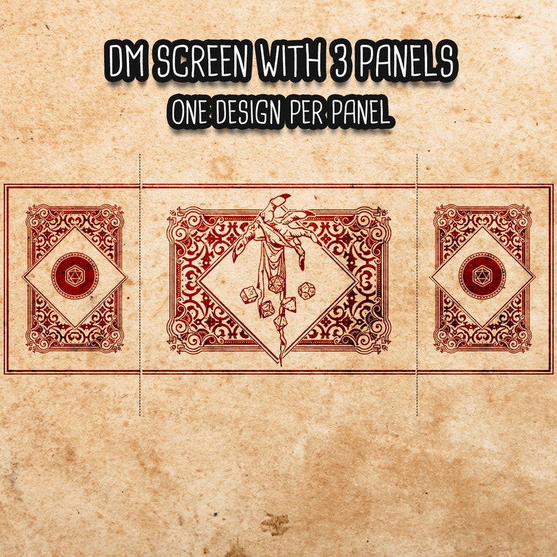 DM Screen 3 Panel Hand Design SVG: Tabletop RPG (digital Download) - Etsy