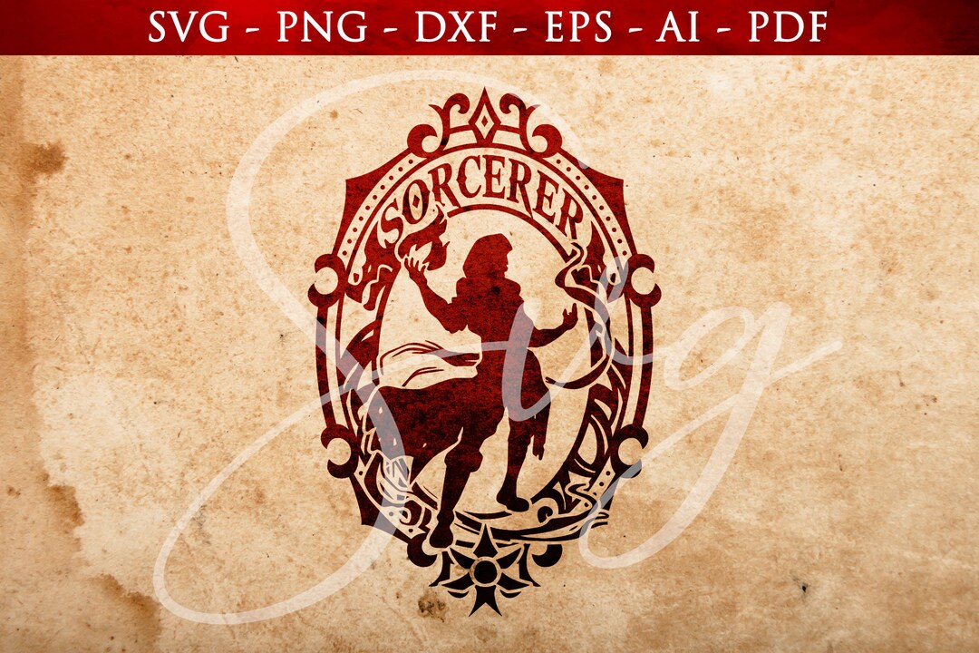 Sorcerer Emblem SVG: RPG Games Cut Files (digital Download) - Etsy