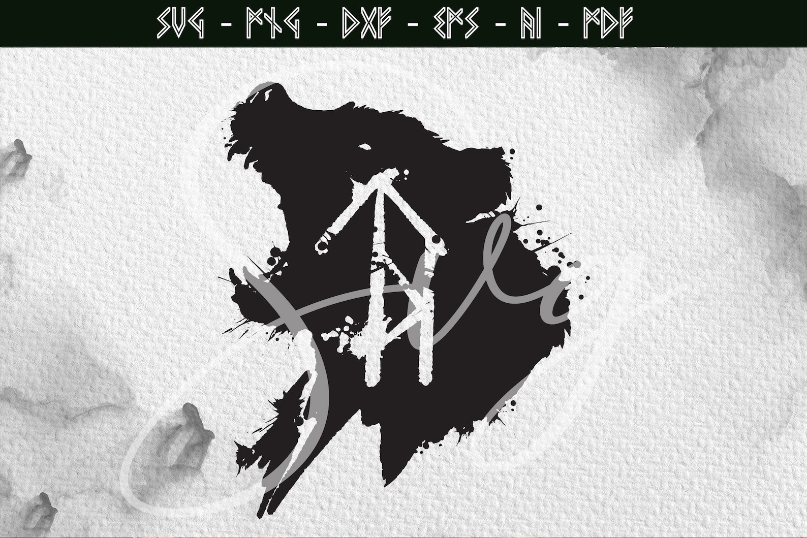 Bear Bindrune SVG, Runes Svg, Viking Symbol, Nordic Elder Futhark Rune ...