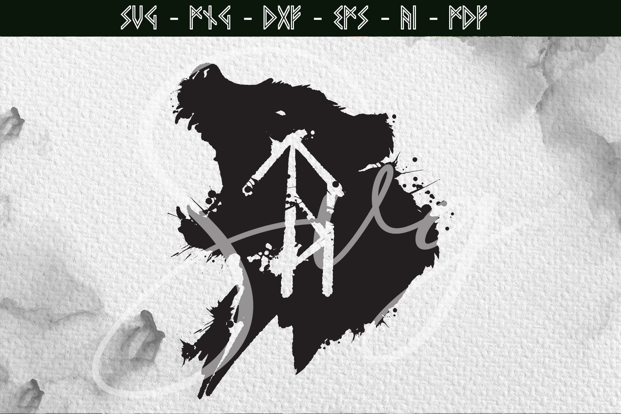 Bear Bindrune SVG, Runes Svg, Viking Symbol, Nordic Elder Futhark Rune ...