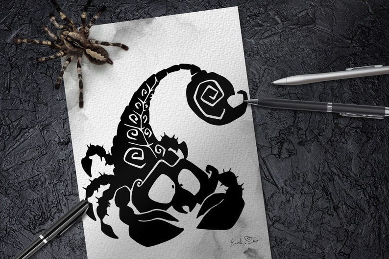 Scorpio SVG Creepy Bug PNG Goth Svg Halloween Party Clipart - Etsy
