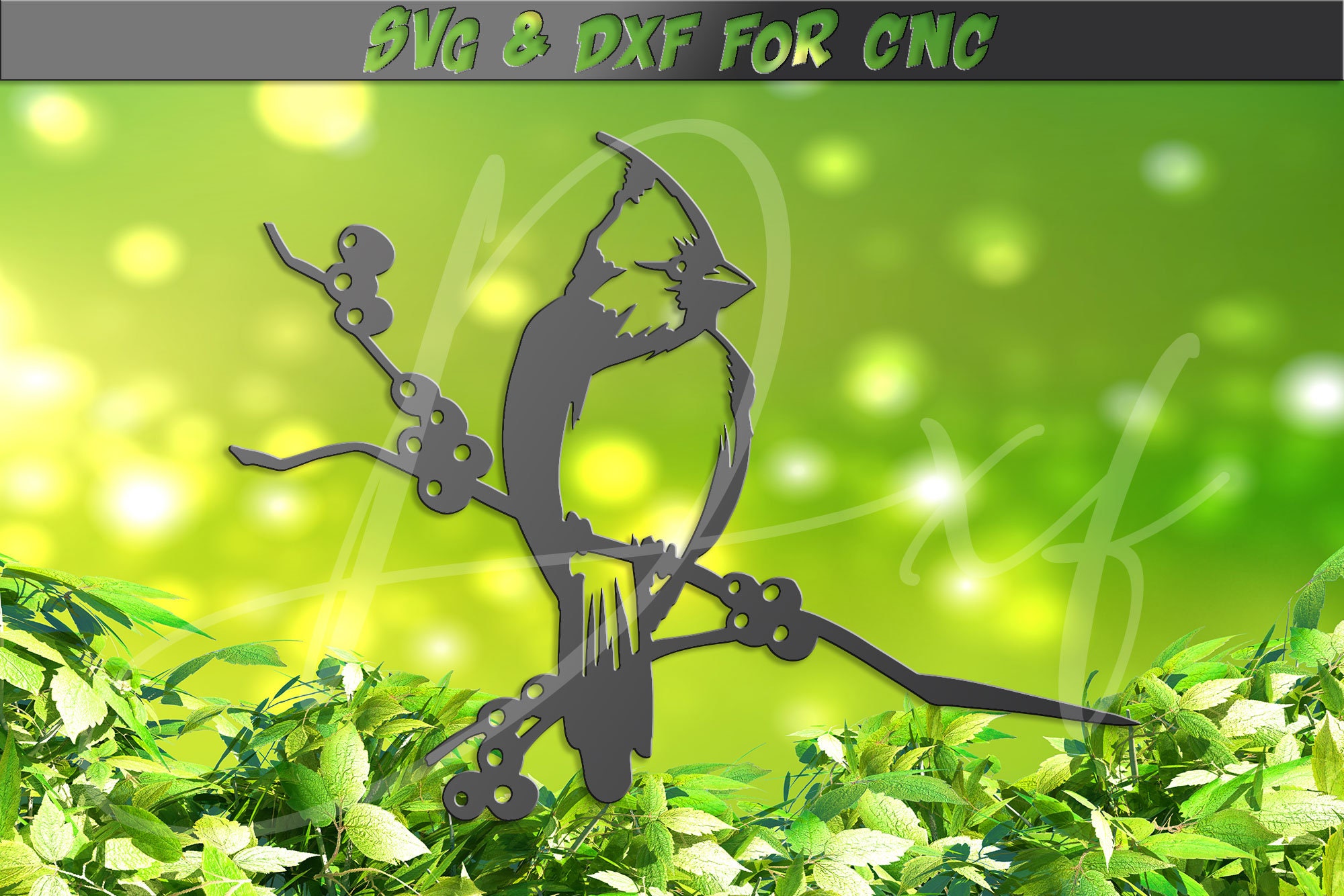 Cardinal Bird Tree Spike DXF Cardinal Tree Stake Dxf Bird on - Etsy