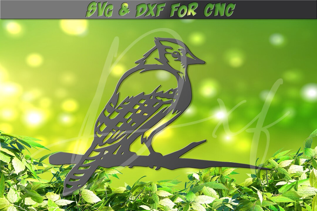 Blue Jay Tree Spike DXF and SVG, Bird on Branche Svg, Bird Yard Sign ...