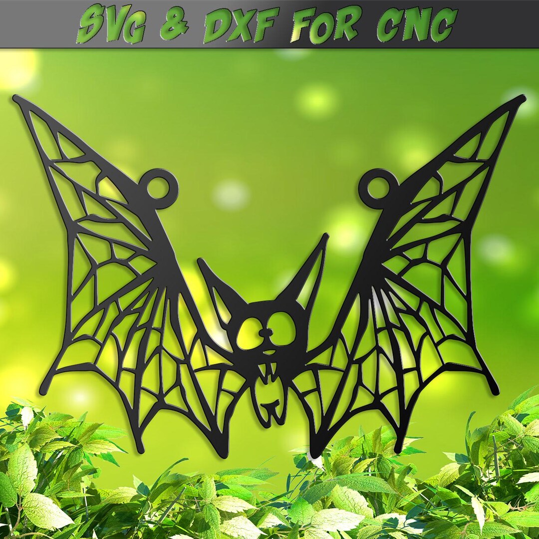 Halloween Bat Suncatcher SVG DXF: Stained Glass Style (digital Files ...