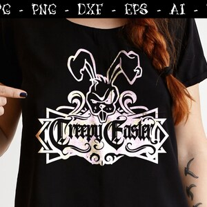 Creepy Easter Svg, Goth Easter Svg, Spooky Easter, Happy Easter Day ...