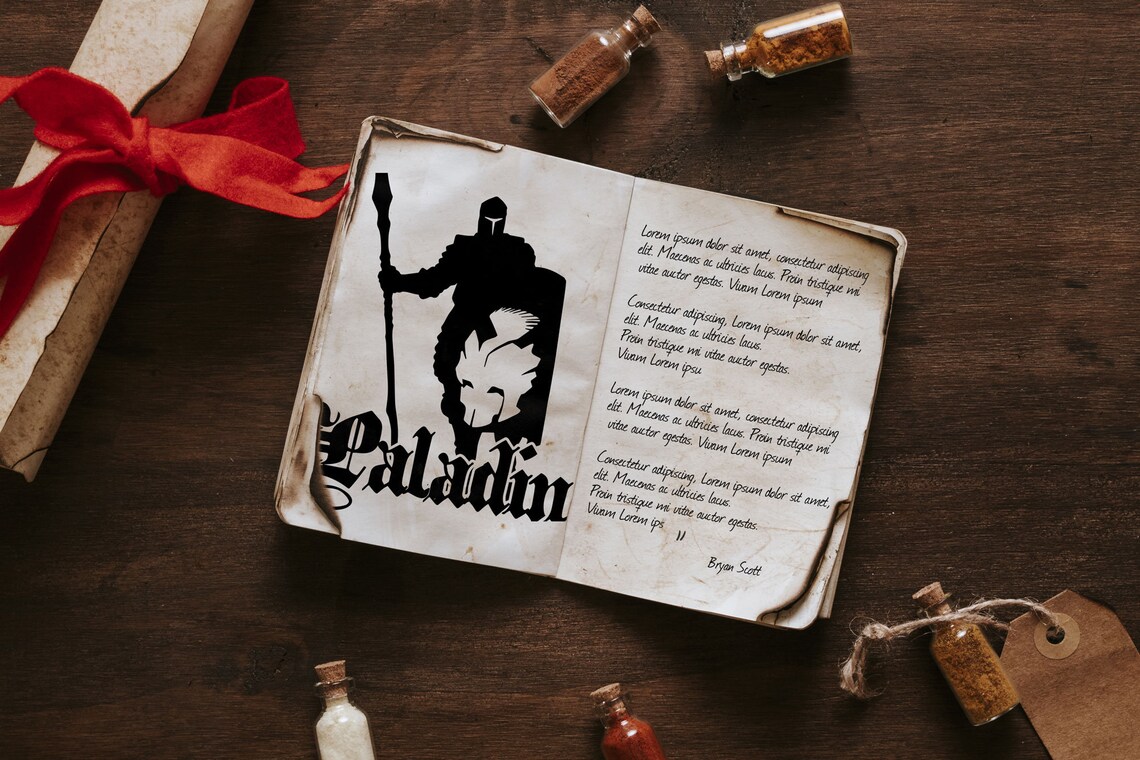 RPG Paladin Silhouette Svg, RPG Svg, D20, Rpg Games, Png, Dxf, Eps, Ai ...