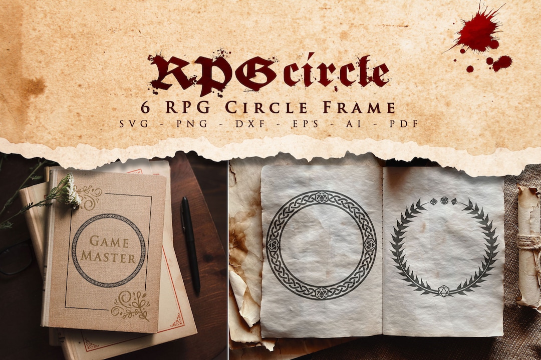 RPG Circle Frame Svg, Circle Svg, Dice Svg, Rpg Games, Role Playing ...