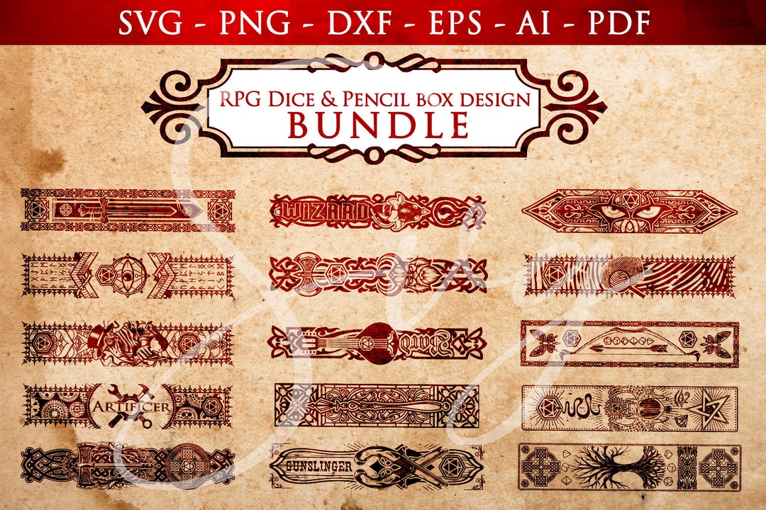 RPG Dice Box Design Bundle: SVG Cricut Cut Files (digital Download) - Etsy