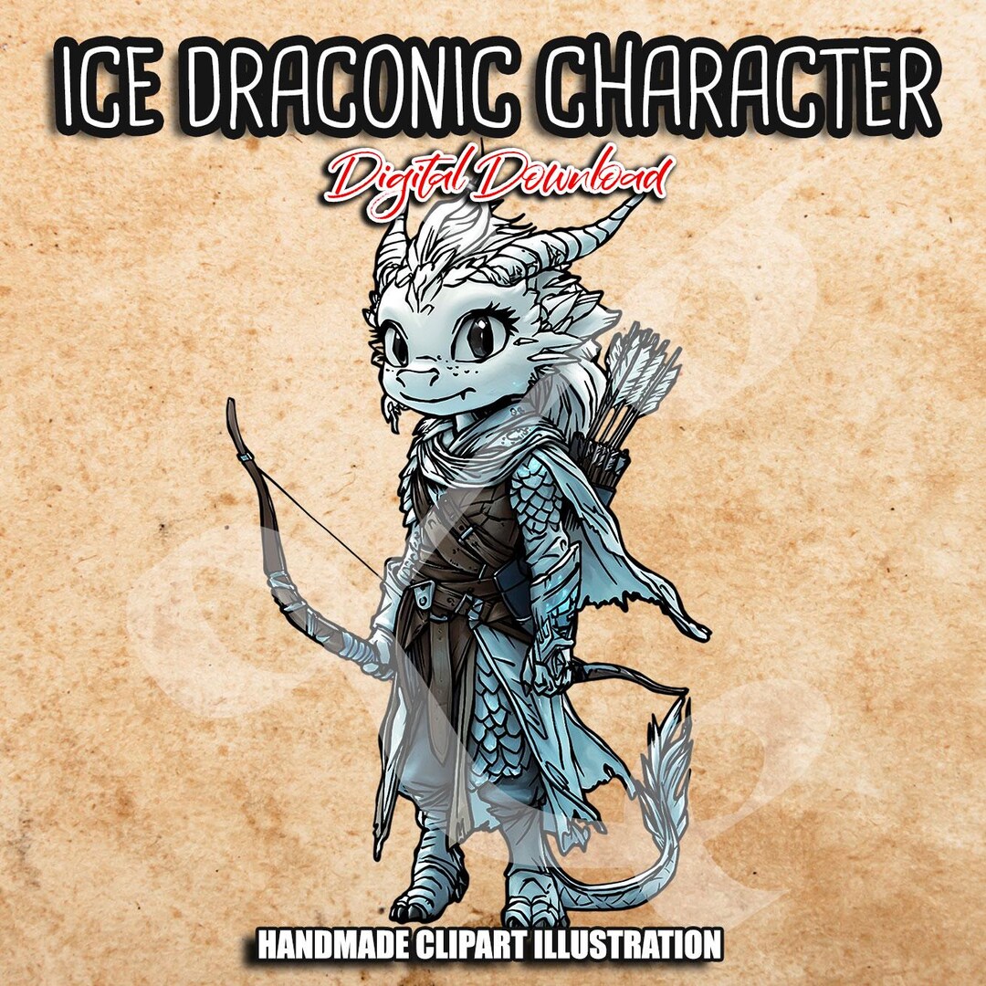 Ranger Ice Draconic Character PNG, Fantasy Clipart, Rpg Games, TTRPG ...