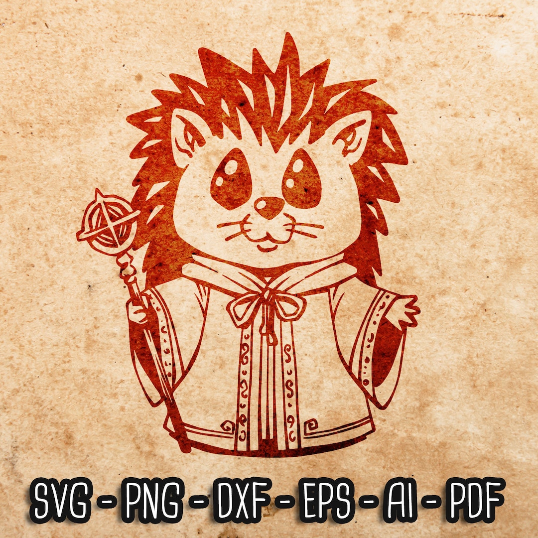 Hedgehog Cleric SVG, Cute Hedgehog, TTRPG Svg, D20, Rpg Games ...