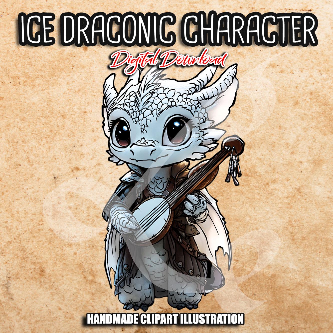 Ice Dragon Bard Clipart: RPG Character PNG (digital Download) - Etsy