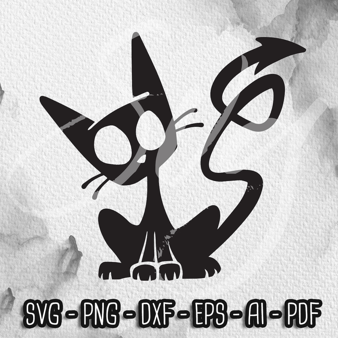 Devil Cat SVG, Cartoon Cat Illustration, Halloween Cat SVG, Cute Cat ...