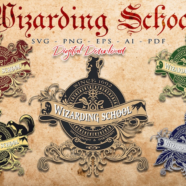 Hogwart House Banner - Etsy