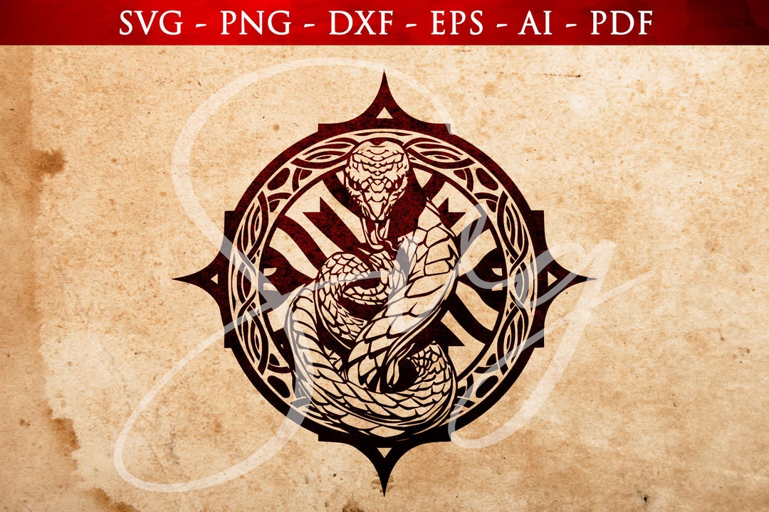 Snake Emblem Svg, Dungeon Master Svg, RPG Svg, D20, Rpg Games ...