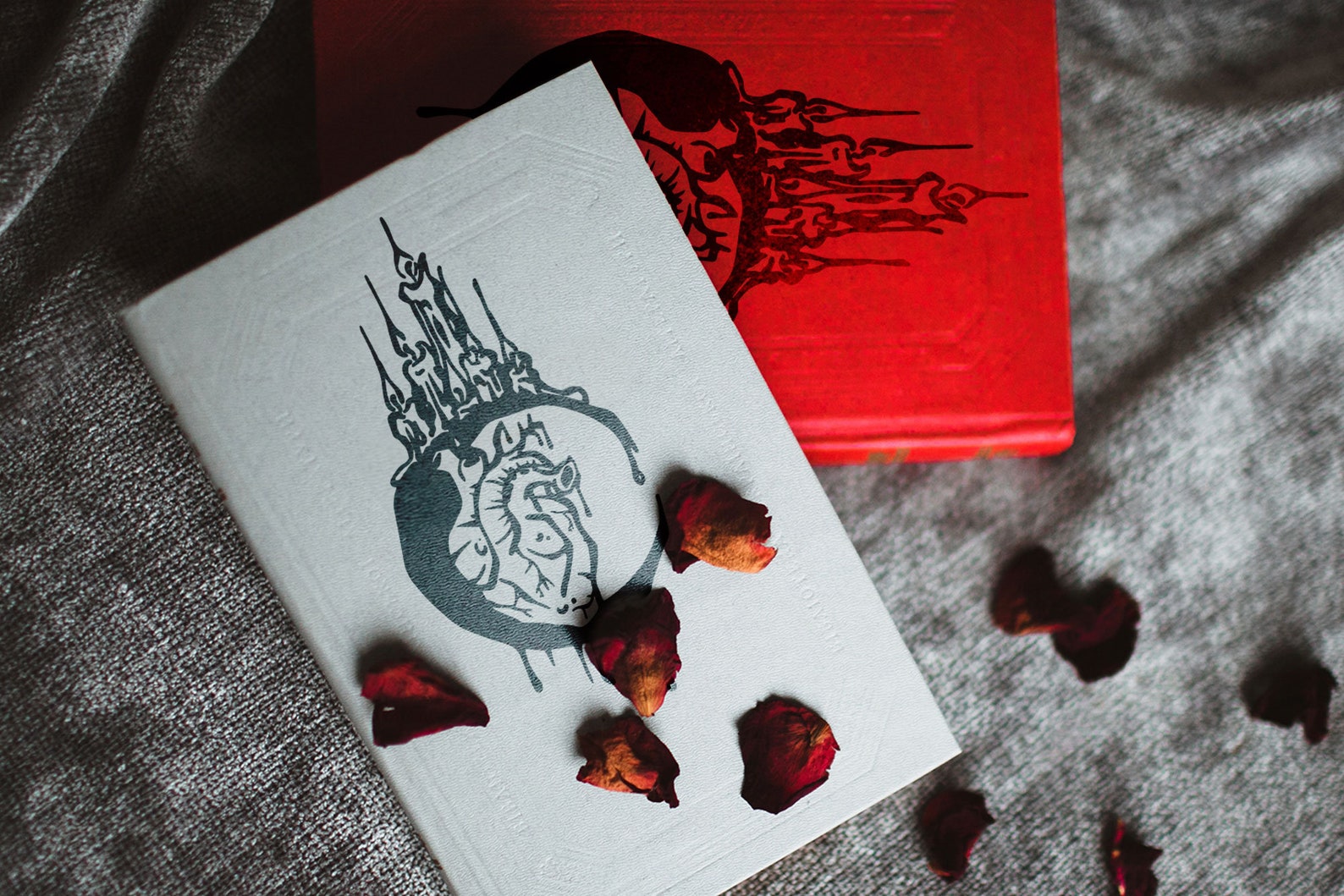 Candles Moon Heart Svg Gothic Valentine's Day Svg Goth - Etsy
