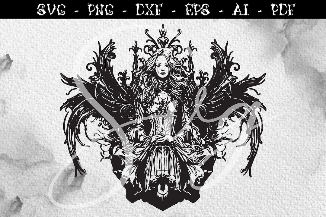 Gothic Crying Girl SVG, Scary Character, Dark Svg, Mystic Svg, Witch ...