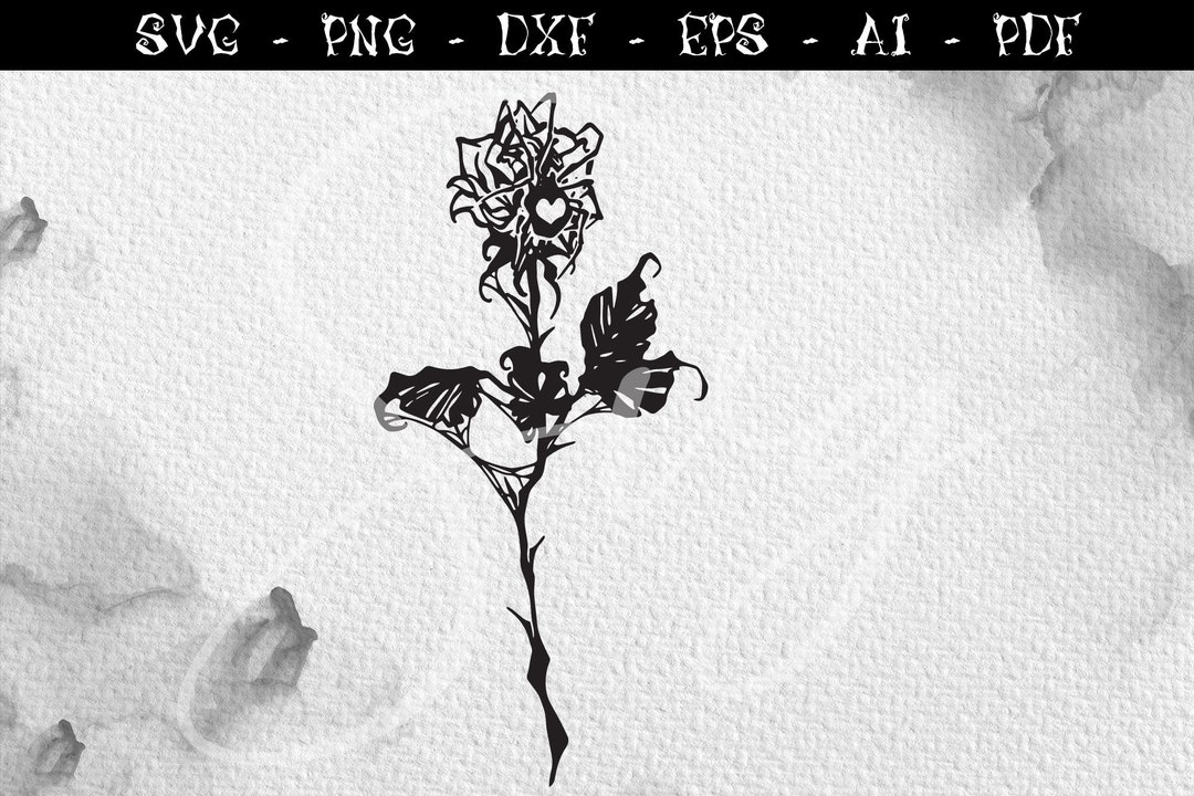 Spider Rose SVG, Spiderweb Heart Svg, Gothic Cobweb Svg, Flower Svg ...