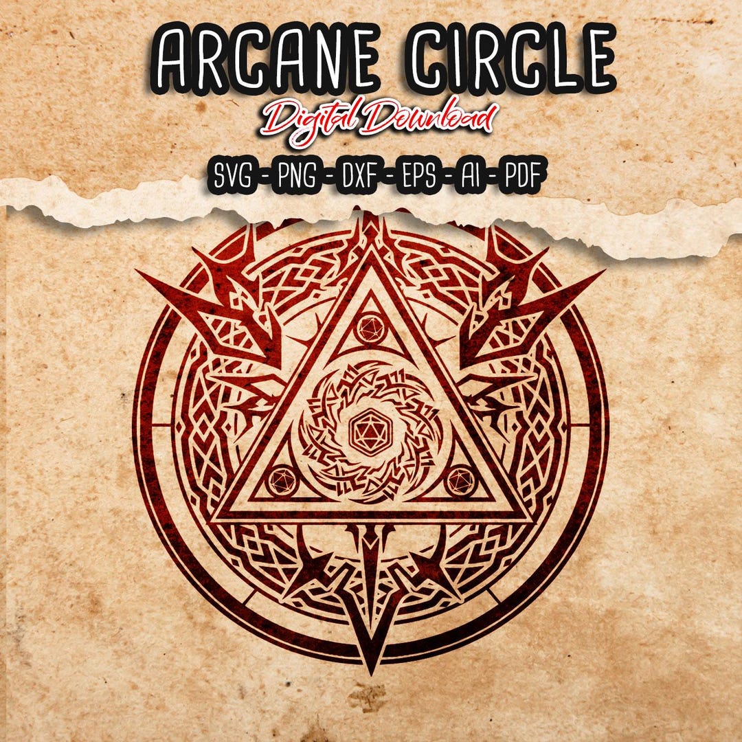 Arcane Magic Circle SVG: Fantasy RPG Symbol (digital File) - Etsy