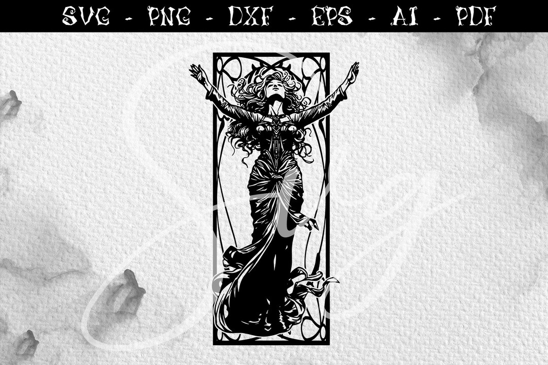 Gothic Woman Praying SVG, Woman Svg, Dark Svg, Mystic Svg, Witch Svg ...