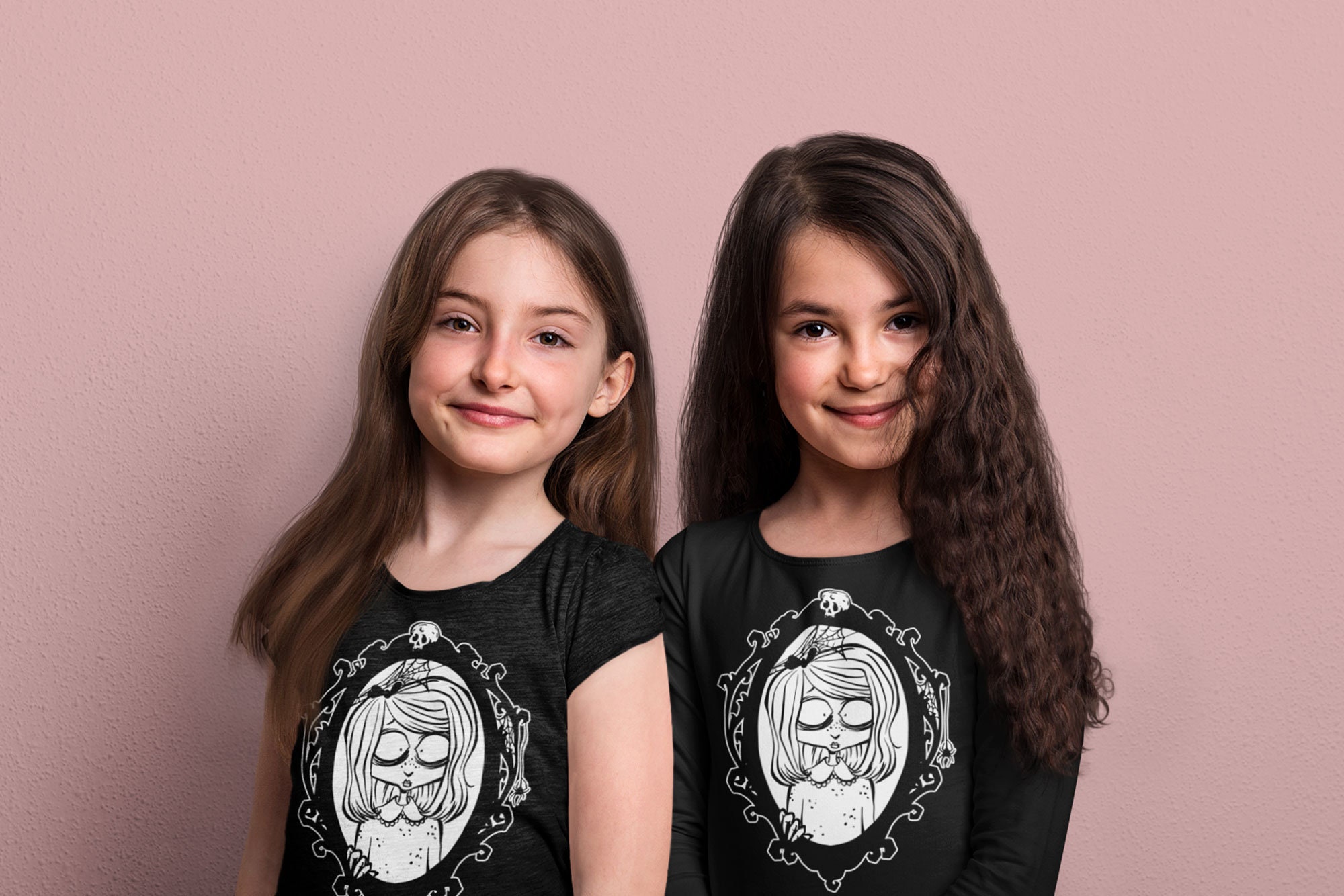 Gothic Svg Creepy Girl Portrait SVG Spooky Skull Goth | Etsy