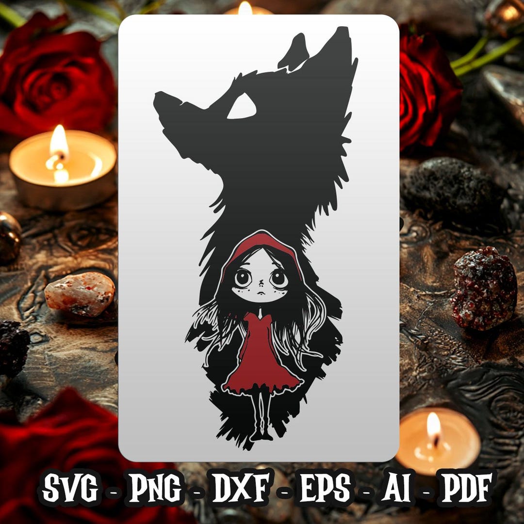 Little Red Riding Hood SVG, Fairytale, Dark Whimsy, Princess, Halloween ...