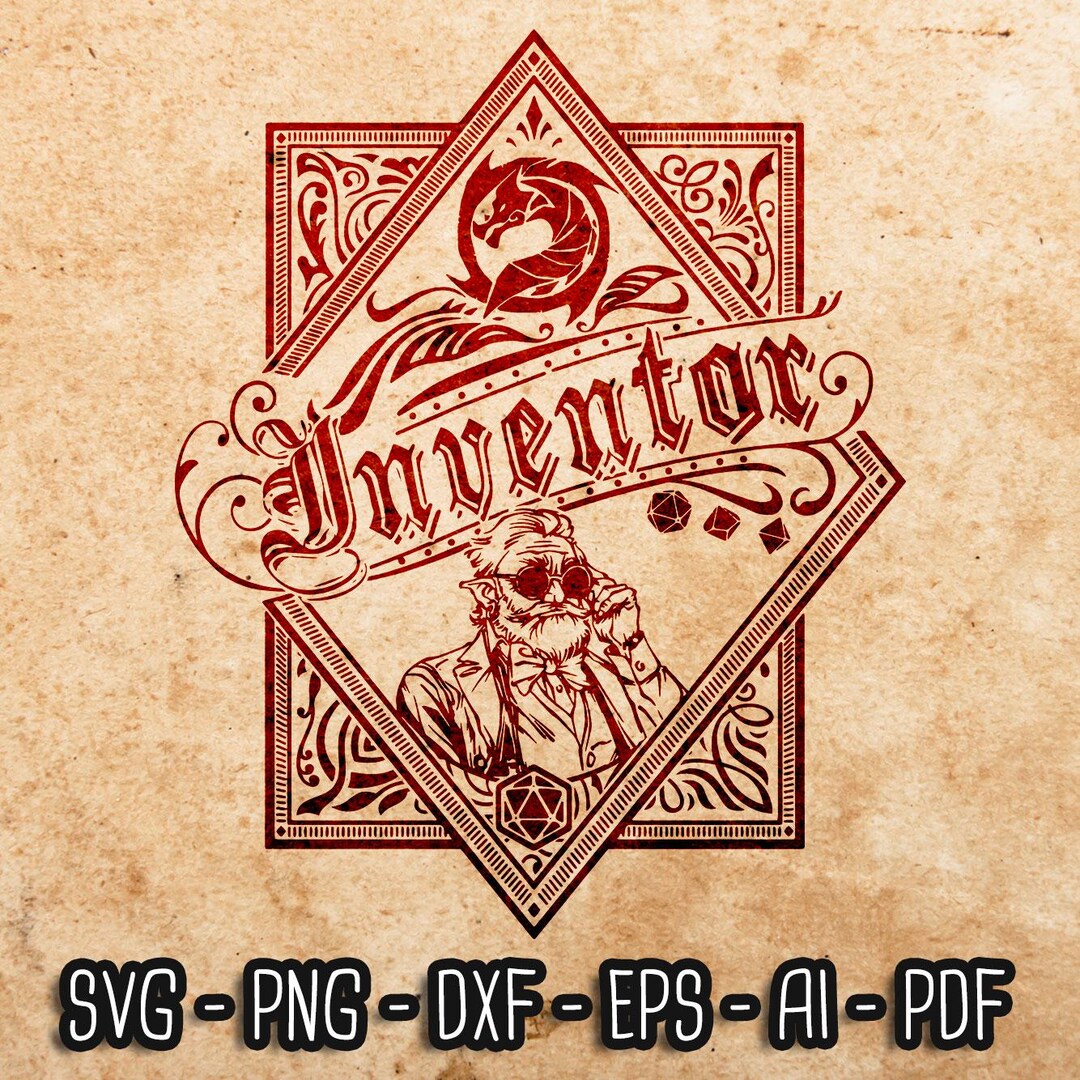 Inventor RPG Class Emblem, D20, Rpg Games Svg, Pathfinder Classes, Role ...