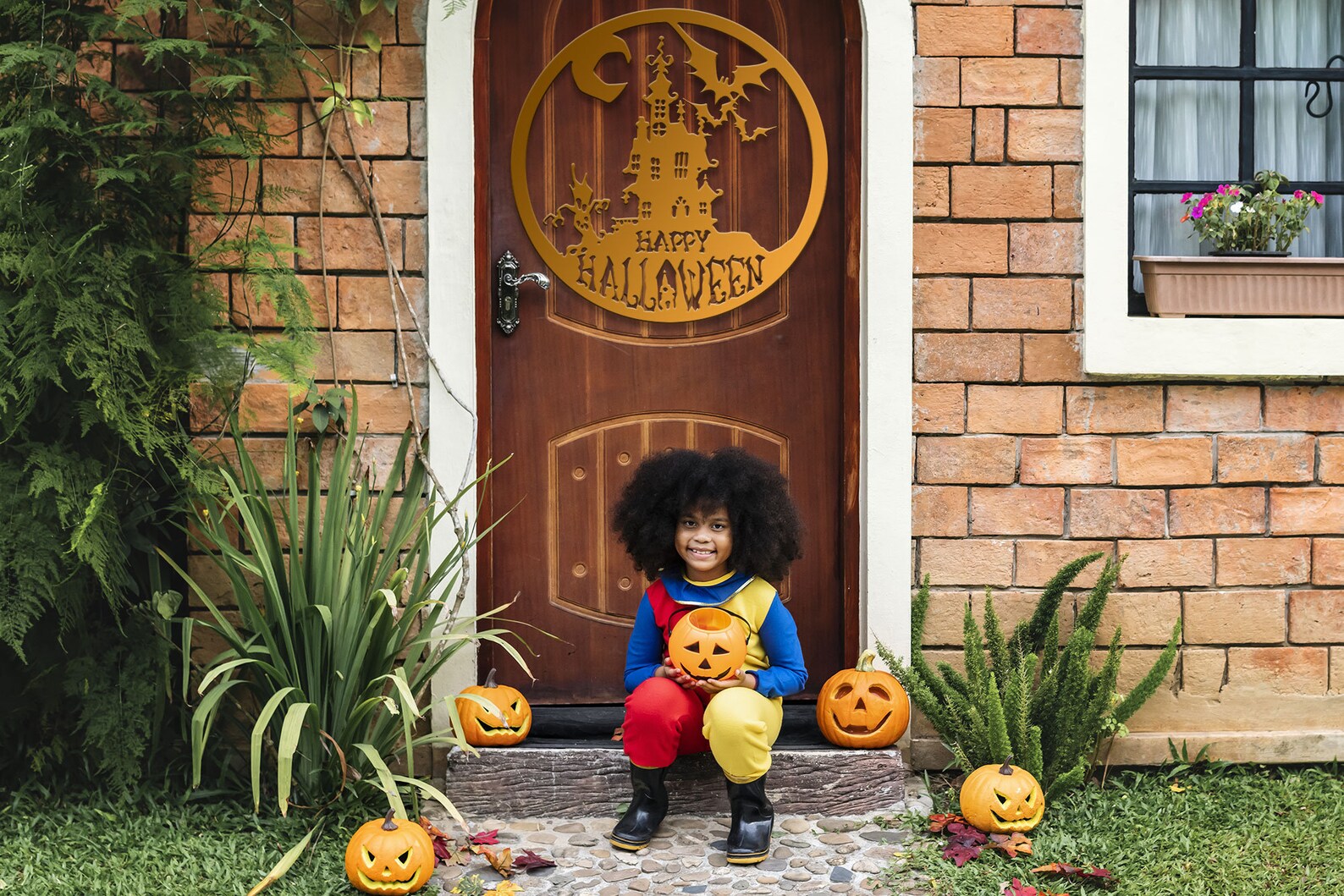 Happy Halloween Door Hanger Svg Front Door Sign Spooky - Etsy