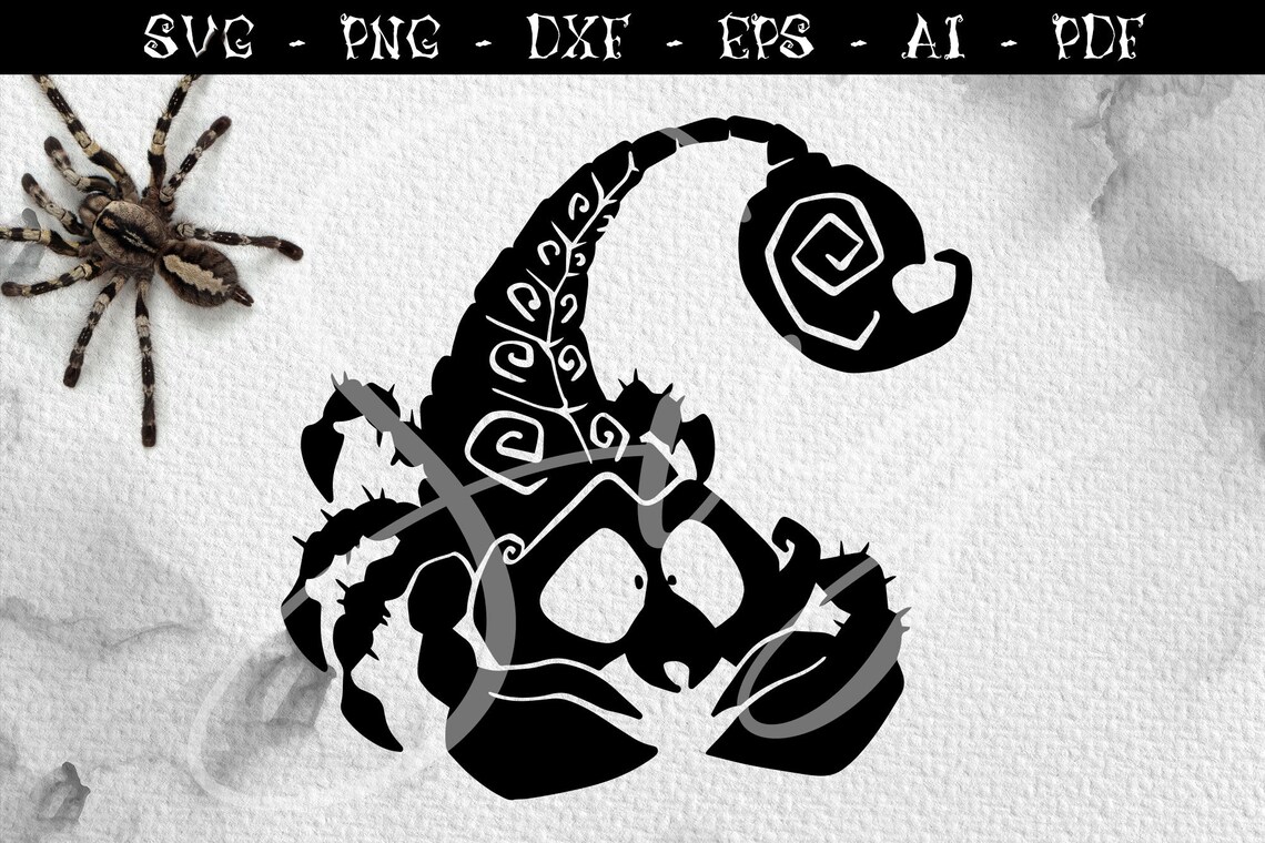 Scorpio SVG Creepy Bug PNG Goth Svg Halloween Party Clipart - Etsy