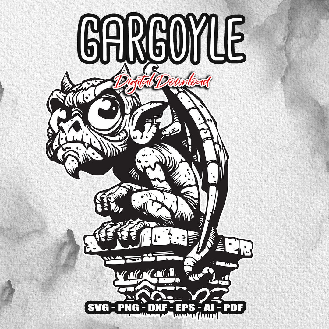 Gargoyle SVG: Gothic Clipart, Mythical Creature (digital Files) - Etsy