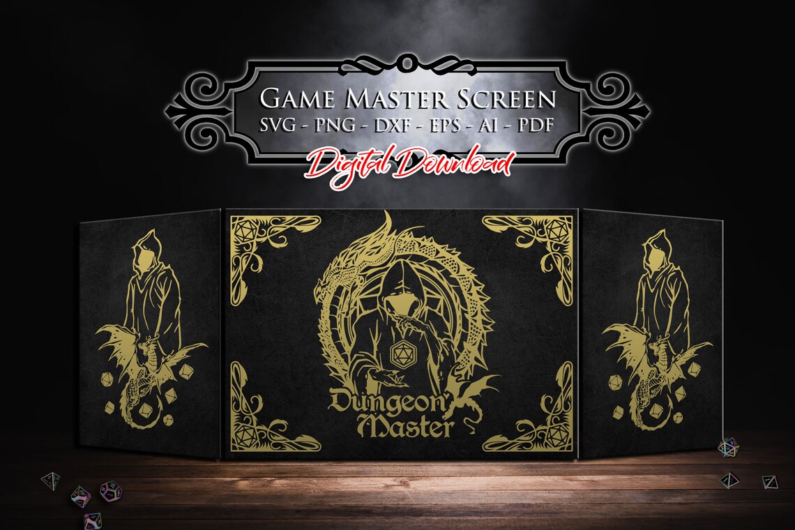 Game Master Screen Svg Dungeon Master Screen Cut File Rpg - Etsy UK