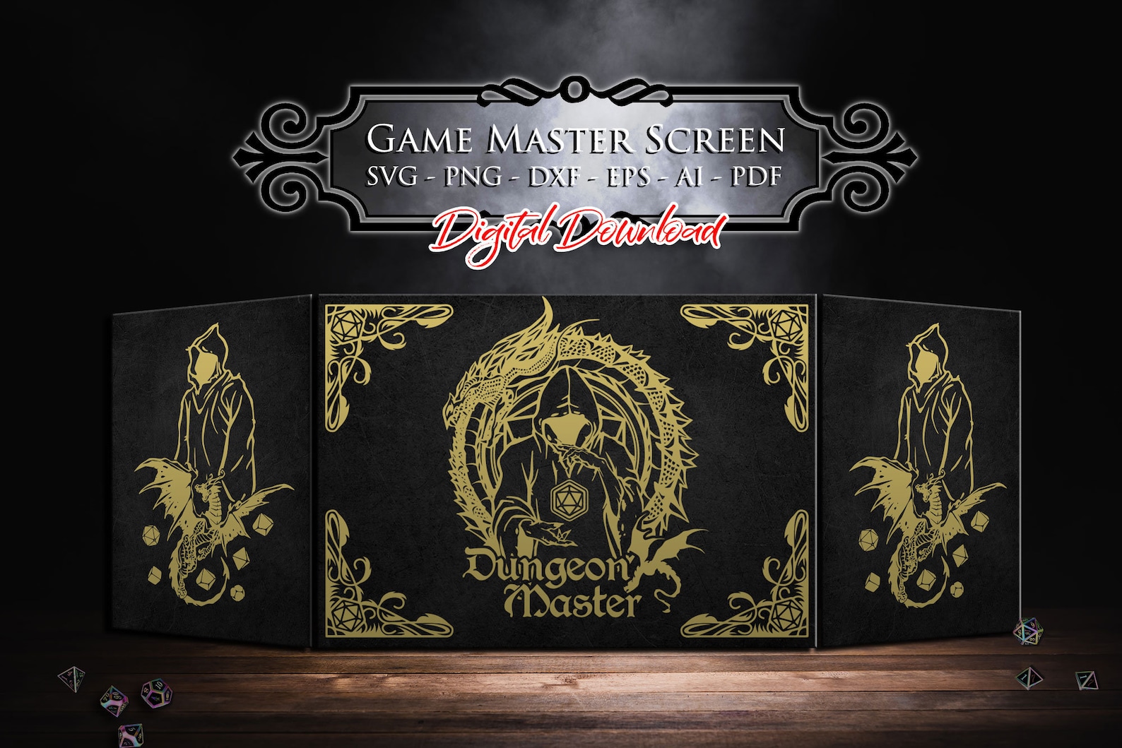 Game Master Screen Svg Dungeon Master Screen Cut File Rpg - Etsy UK