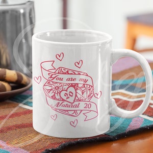 You Are My Natural 20 Valentines SVG: RPG Dice Cut Files (digital ...