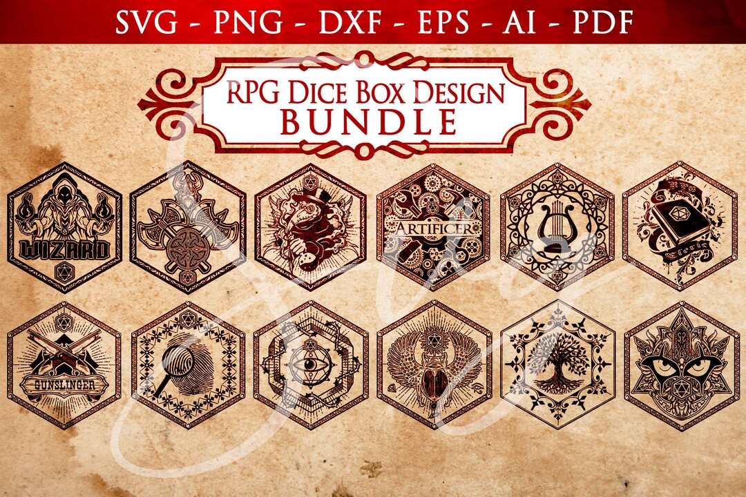 RPG Dice Box Design Bundle: SVG, Cricut Cut Files - Etsy