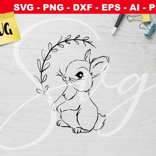 Bunny SVG. Cricut Cut Files Layered. Silhouette Files. PNG | Etsy