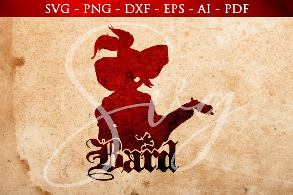 RPG Bard Silhouette Svg RPG Class Emblem Svg RPG Svg D20 | Etsy