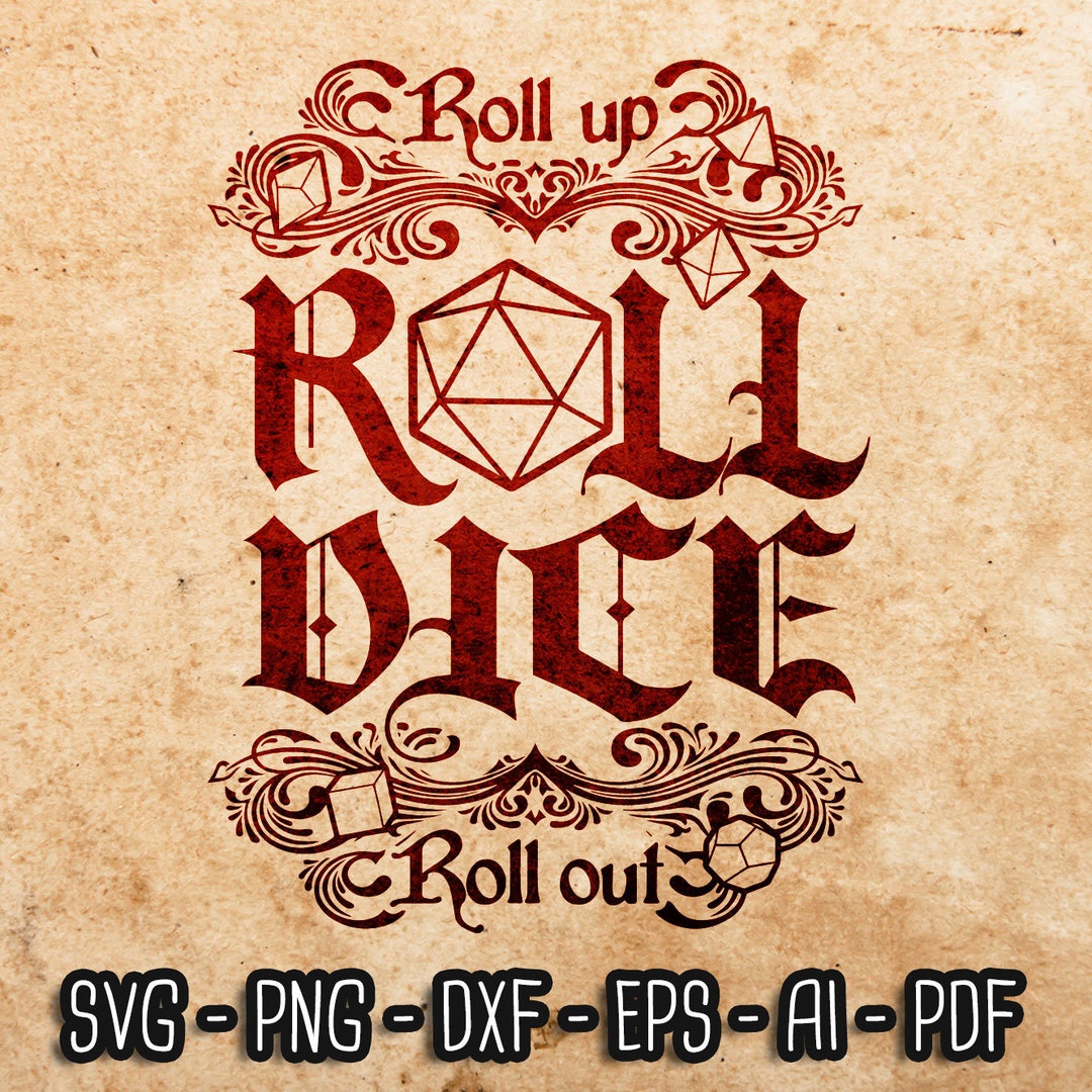 Roll Dice RPG SVG: D20 Game Cut File (digital Download) - Etsy