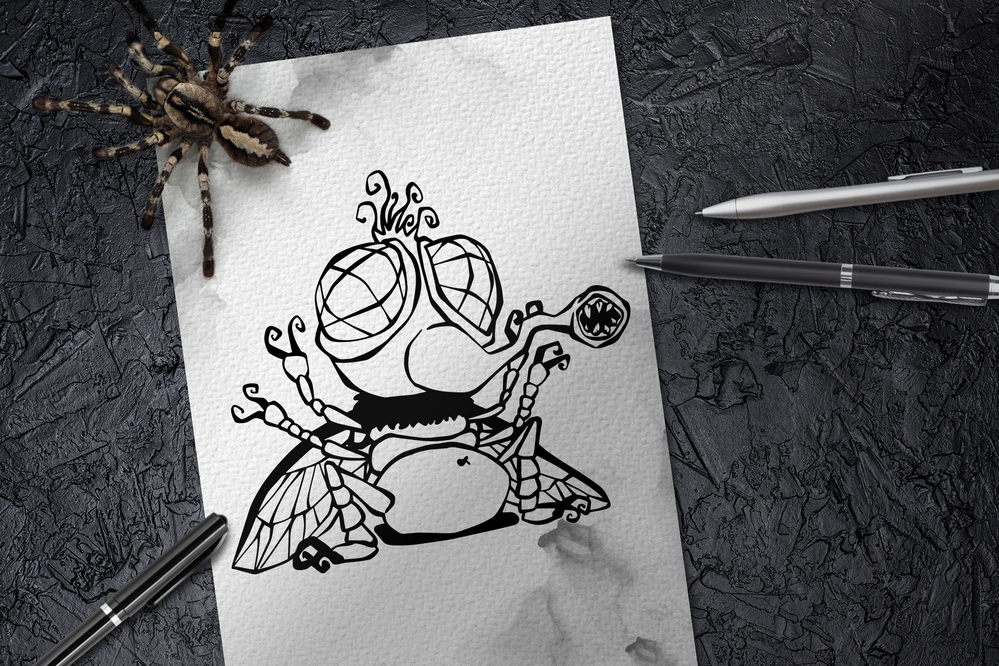 Creepy Fly SVG: Halloween Goth Clipart (digital Files) - Etsy