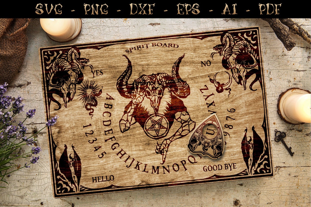 Spirit Board & Planchette Svg, Devil, Talking Board Game, Answer Board ...