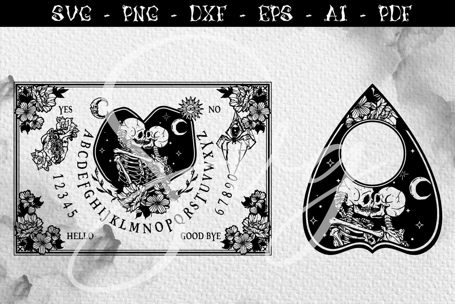 Spirit Board & Planchette Svg, Skeleton Lovers V2, Answers Board Game ...