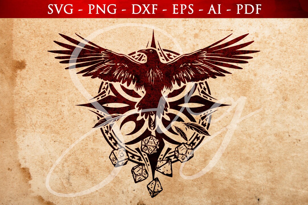 Raven Dices Svg, Dungeon Master Svg, RPG Svg, D20, Rpg Games ...