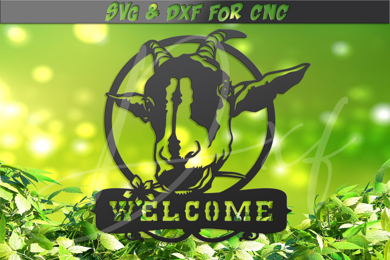 Goat Welcome Sign DXF Ibex Svg Billy Goat Ranch Svg | Etsy