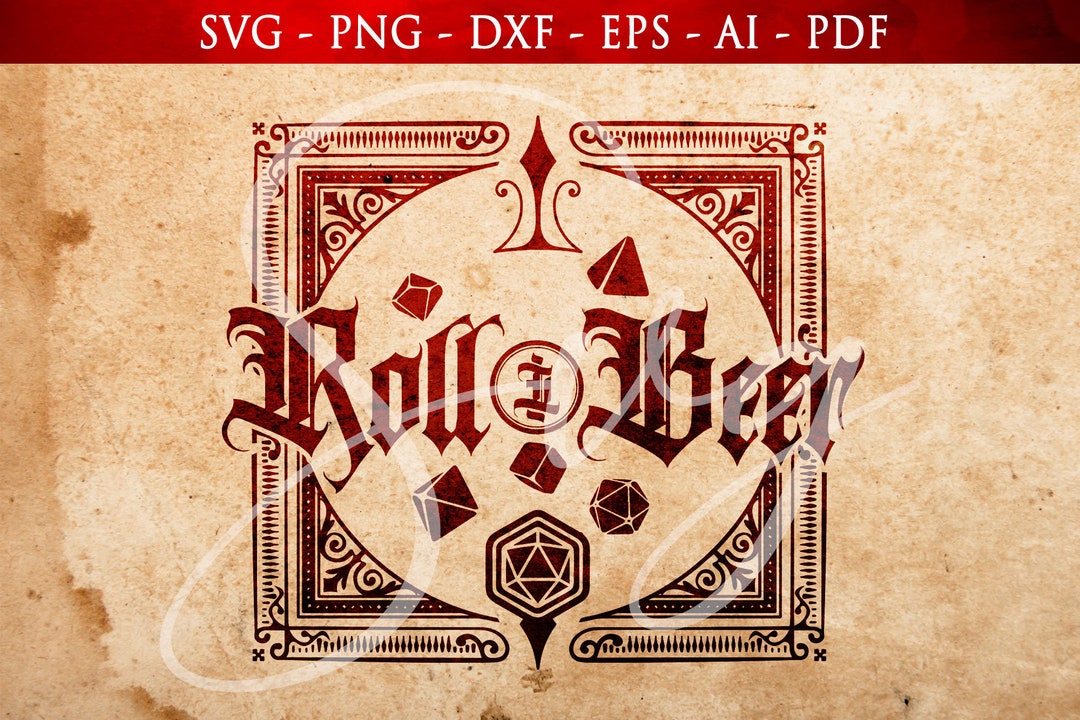 Roll and Beer RPG SVG: D20 Game Cut File (digital Download) - Etsy