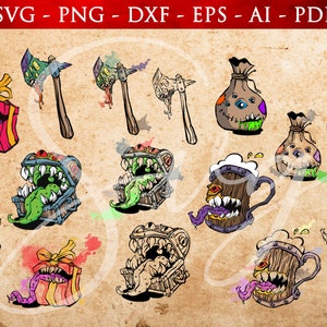 Mimic Bundle Svg, D20, Mimic Clip Art, Rpg Games, Role Playing Game Svg ...